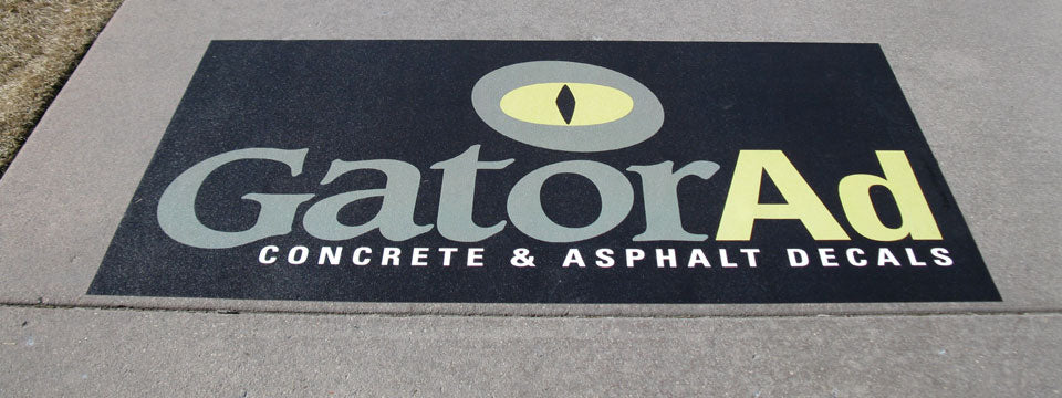 Concrete & Asphalt Decals - Running - GatorAd® – Big Signs